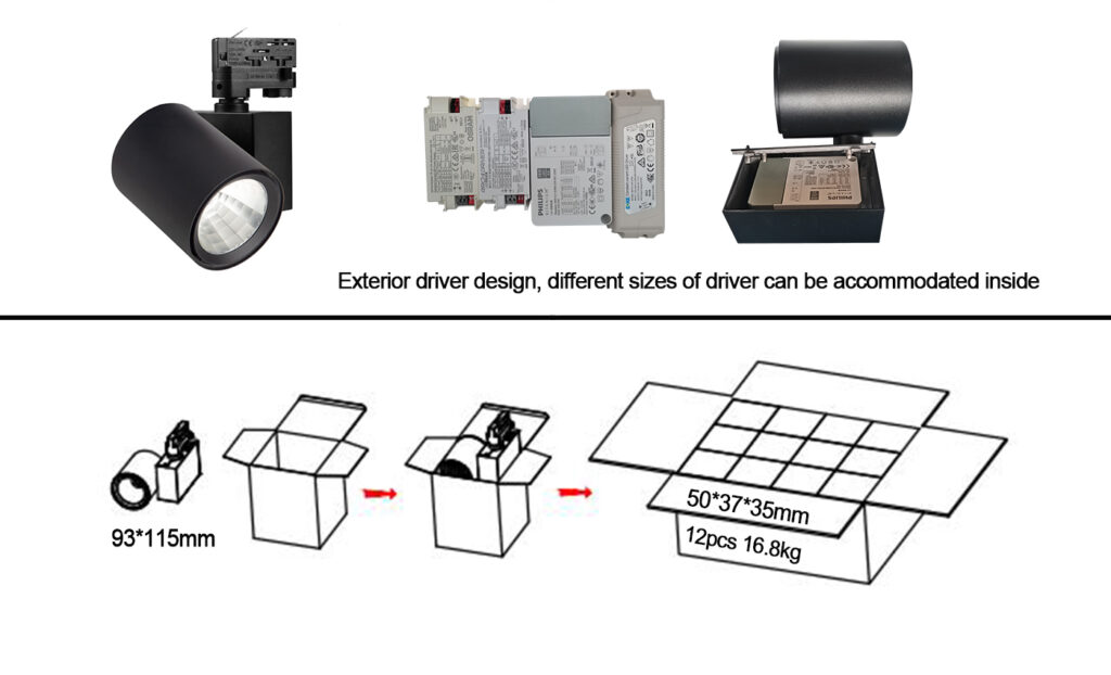 30W DMX Dimming White LED Track Light - Powerstar