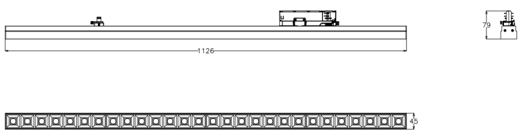 40/50W Sliding LED Track Linear Light - Powerstar